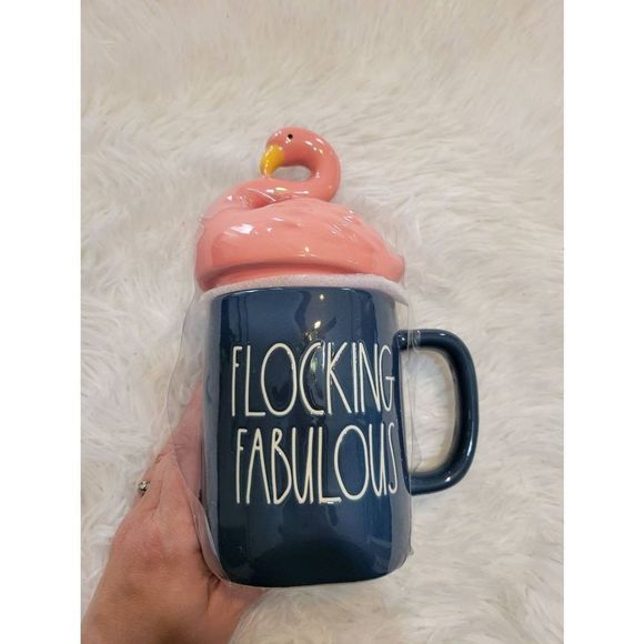 Rae Dunn | Dining | New Rae Dunnceramic Mug With Topper Flamingo ...